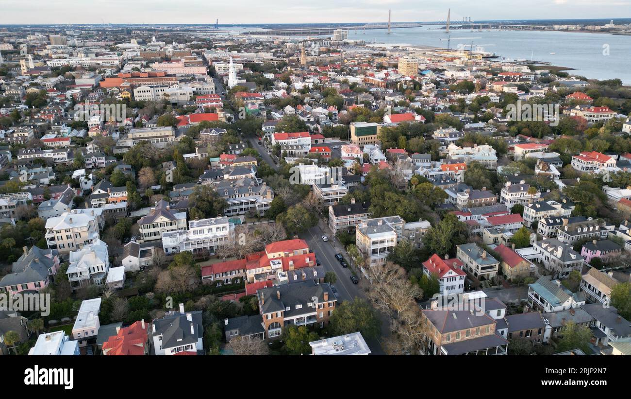 Aerial view charleston south carolina hi-res stock photography and ...