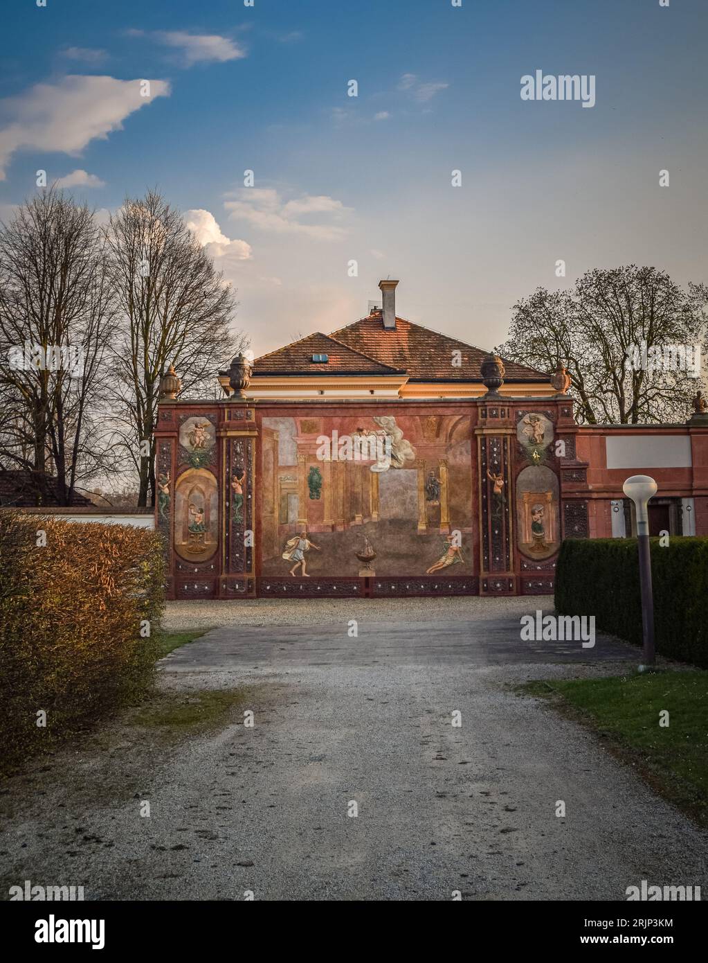 Beautiful wall from the gardens of Troja Castle, Prague, Czech Republic ...