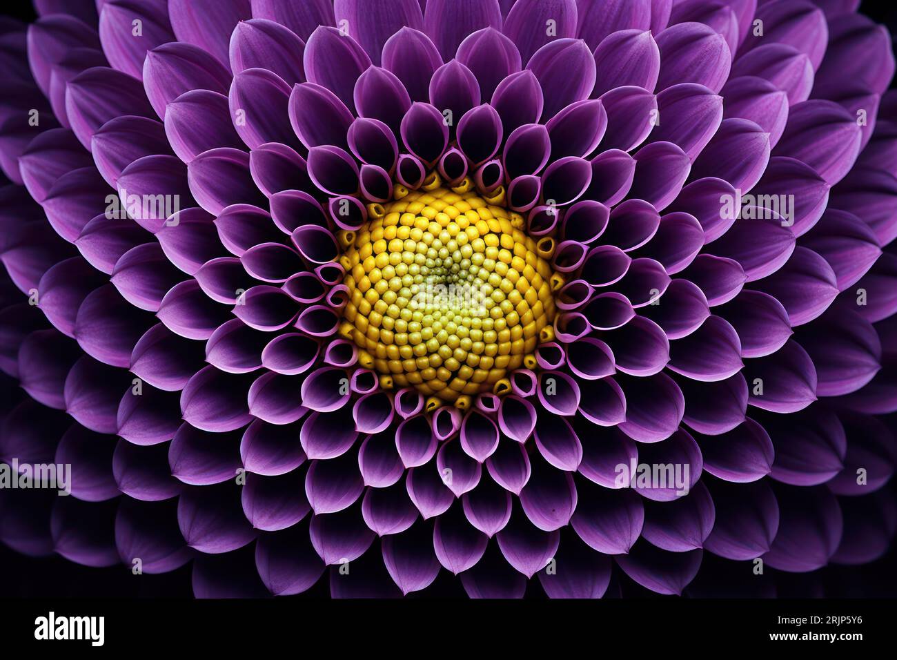 extreme close up of a dahlia elma purple flower, fibonacci sequence ...