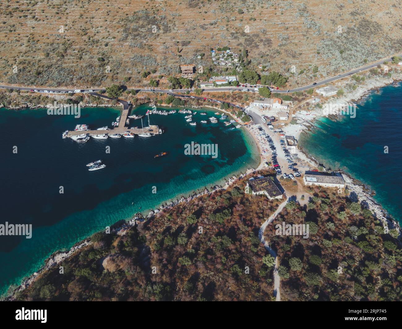 The Castle of Porto Palermo in Albania by Drone Stock Photo - Alamy