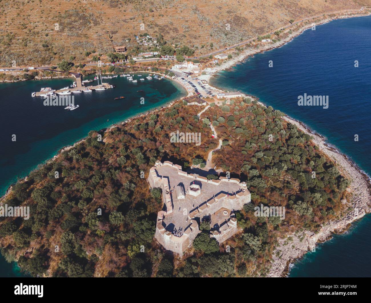 The Castle of Porto Palermo in Albania by Drone Stock Photo - Alamy
