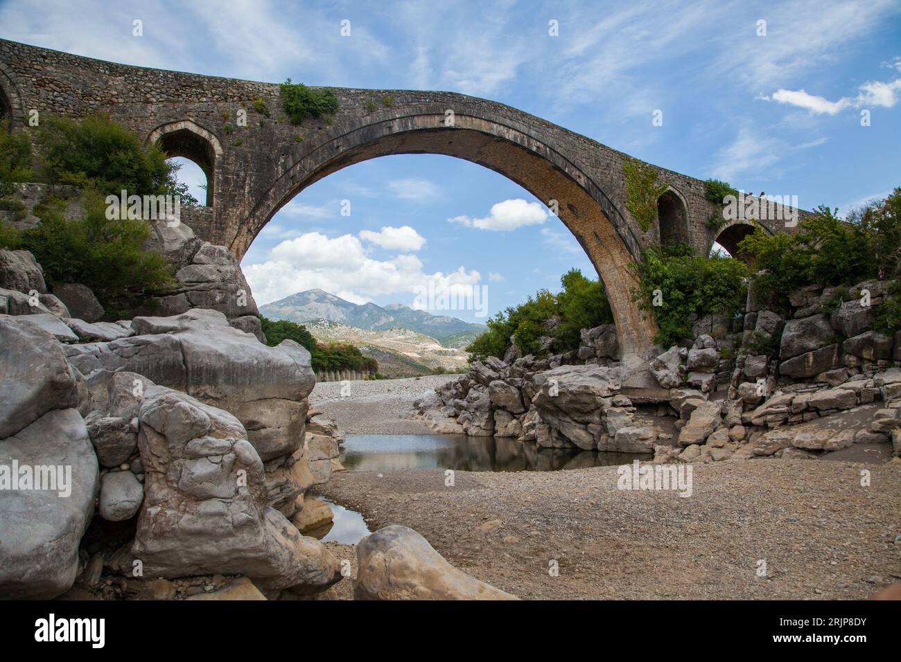 Mesi Bridge in Shkoder, Albania Stock Photo - Alamy