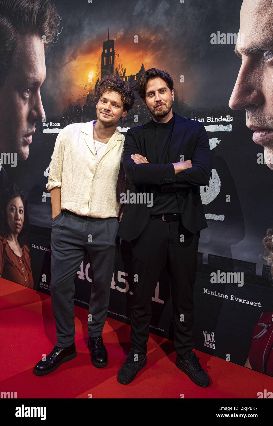 BARNEVELD - (from left to right) Soy Kroon and Dorian Bindels press ...
