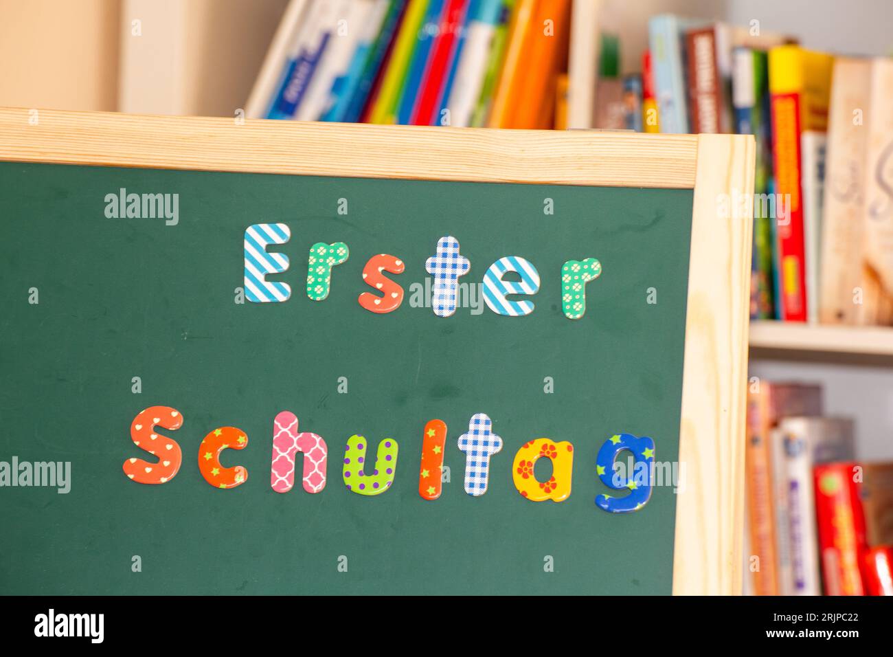 School Chalkboard with the german inscription Erster Schultag (First ...