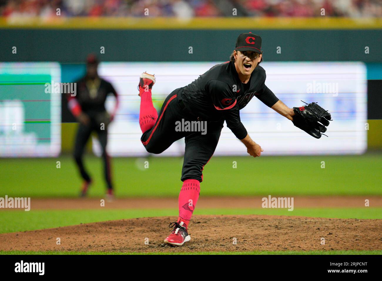 Cincinnati Reds relief pitcher Lucas Sims throws during a baseball game ...