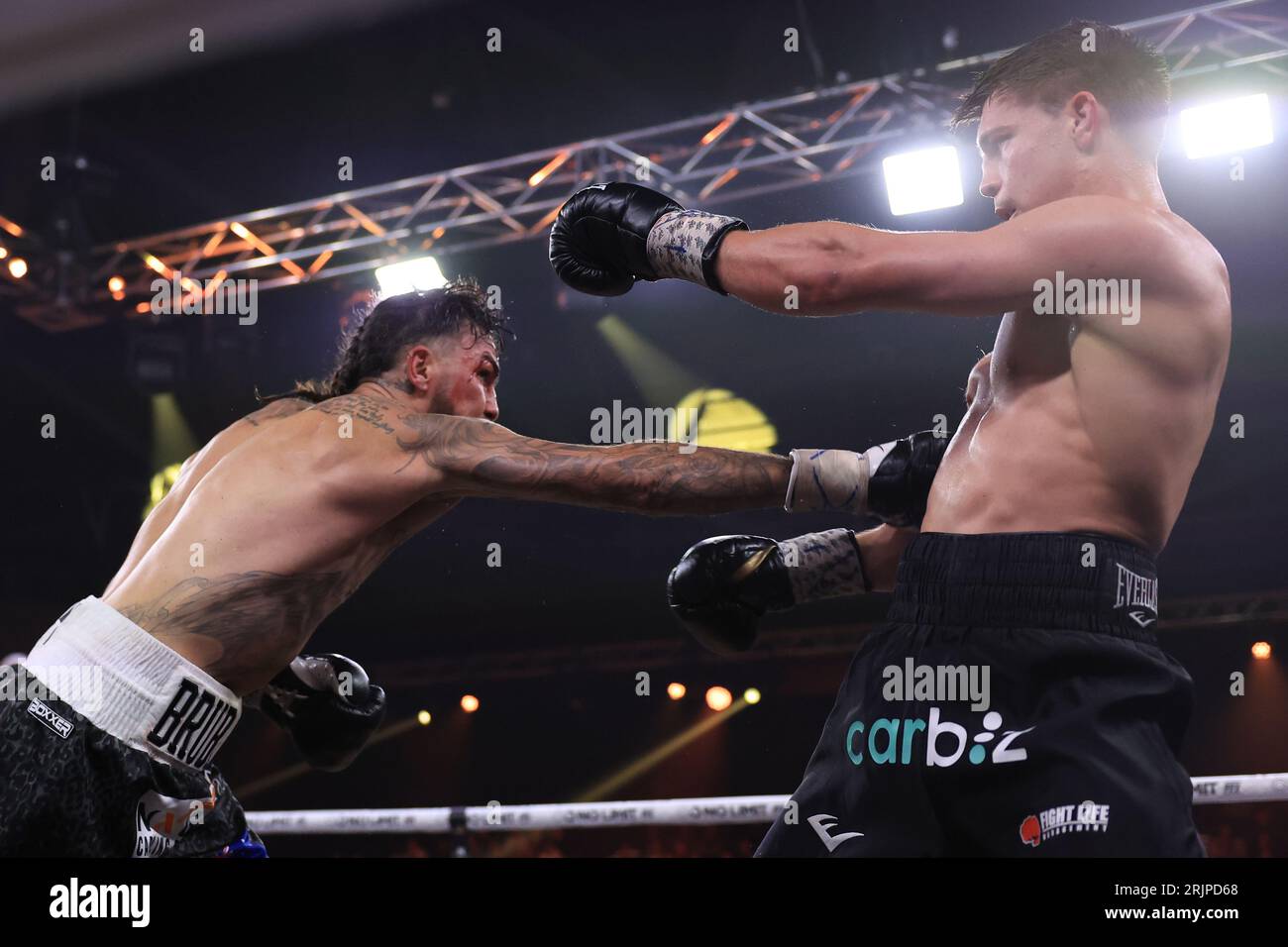 Sydney, Australia. 23rd Aug, 2023. Jack Brubaker throws a punch during ...