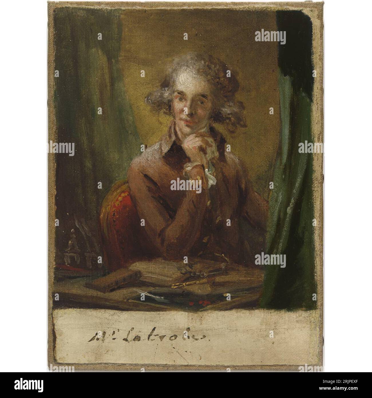 Benjamin Latrobe between 1785 and 1795 by Carl Frederik von Breda Stock ...