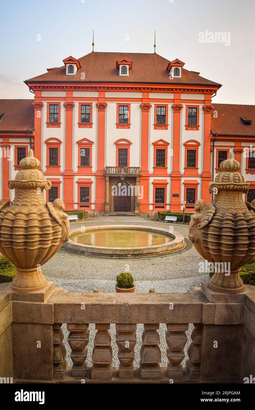 Troja castle wall architecture old hi-res stock photography and images ...