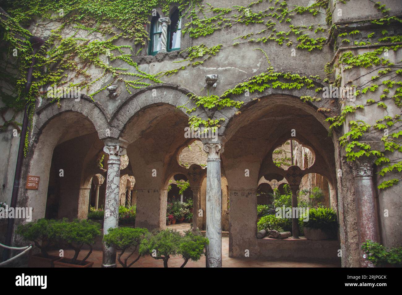 Villa Cimbrone Gardens in Ravello on the Amalfi Coast, Italy Stock ...
