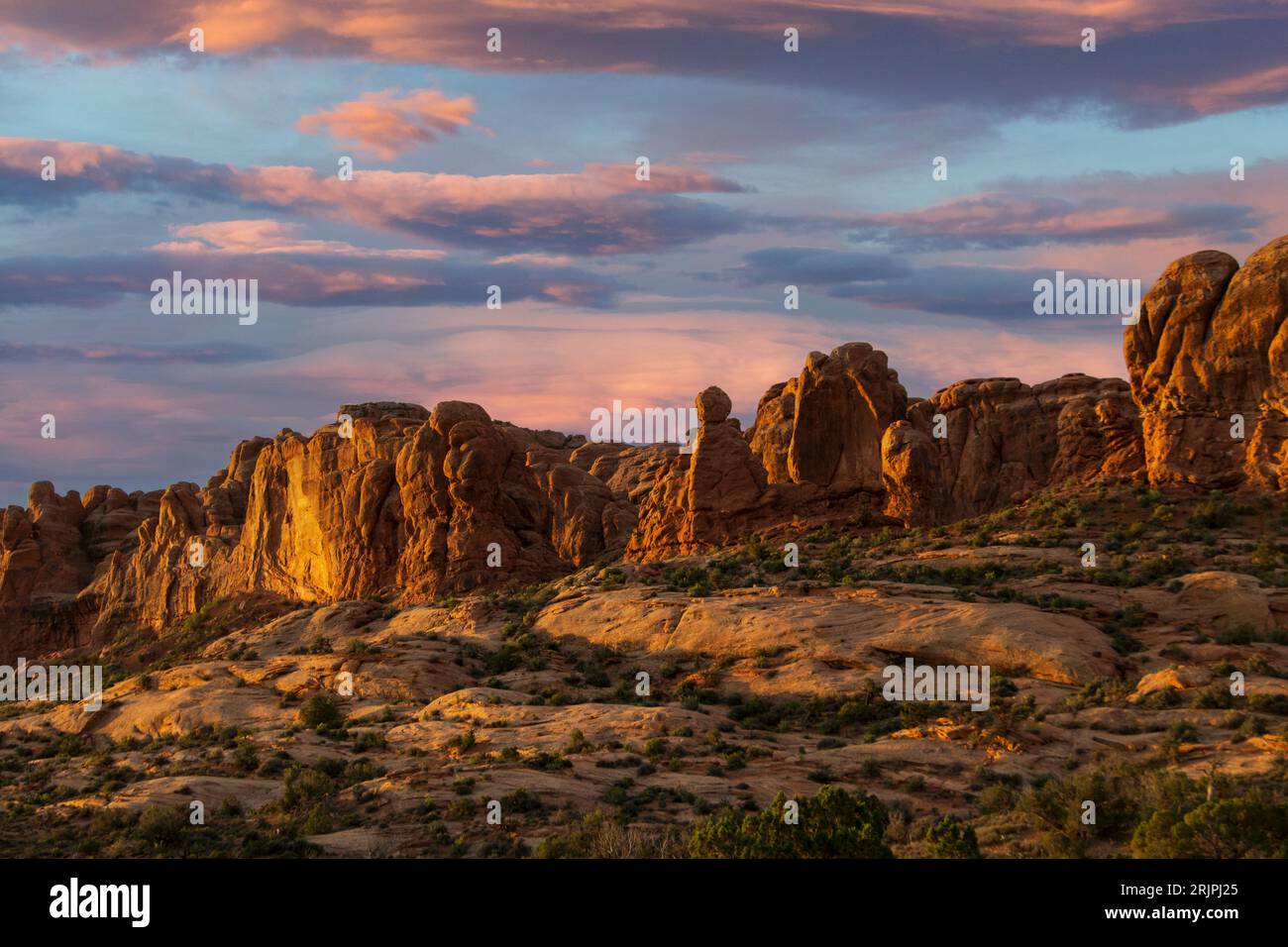 A breathtaking view of the majestic mountain tops surrounding Moab Utah ...