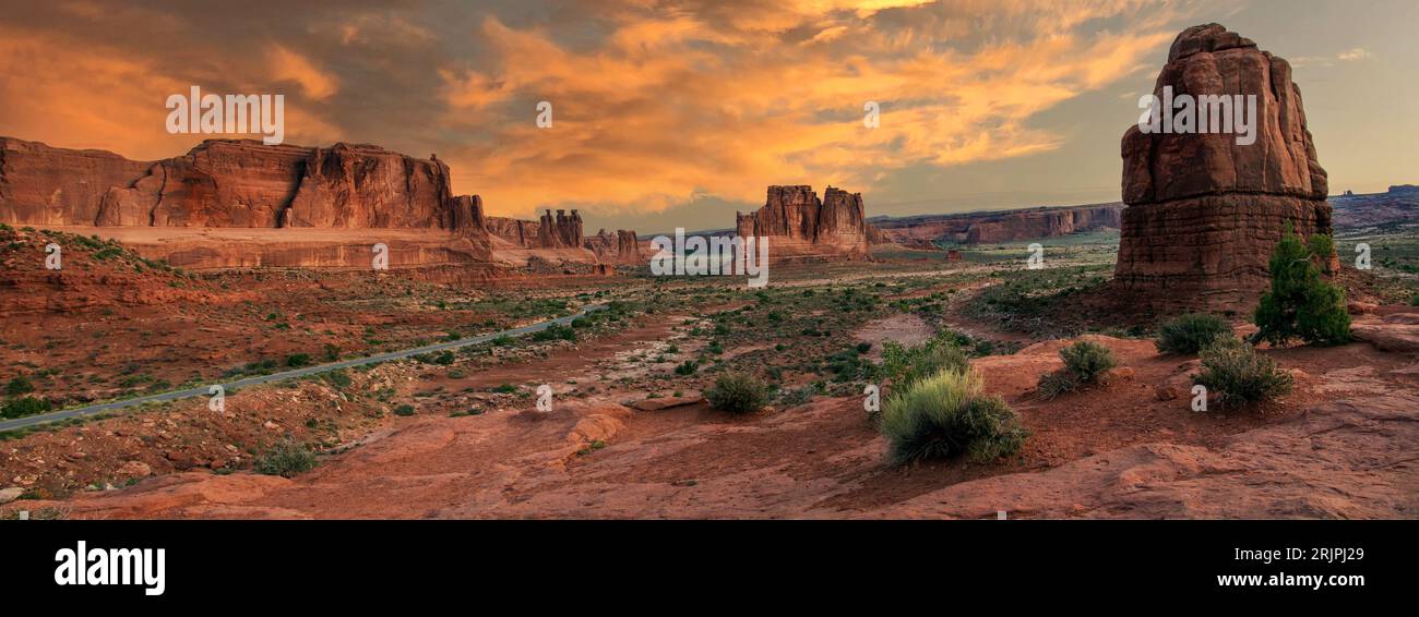 A breathtaking view of the majestic mountain tops surrounding Moab Utah ...
