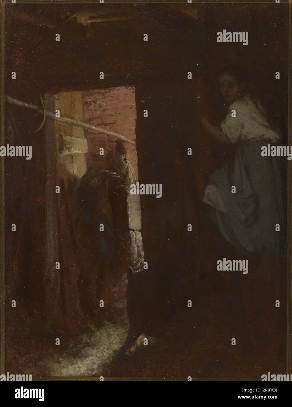 Interior of a Cottage between 1870 and 1875 by Aleksander Kotsis Stock ...