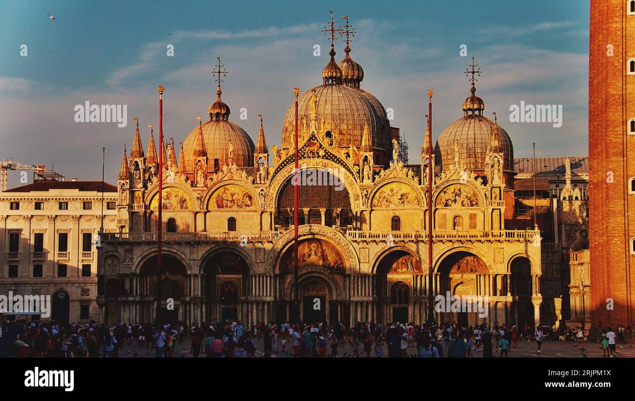 This beautiful stock image captures the iconic Piazza San Marco in ...
