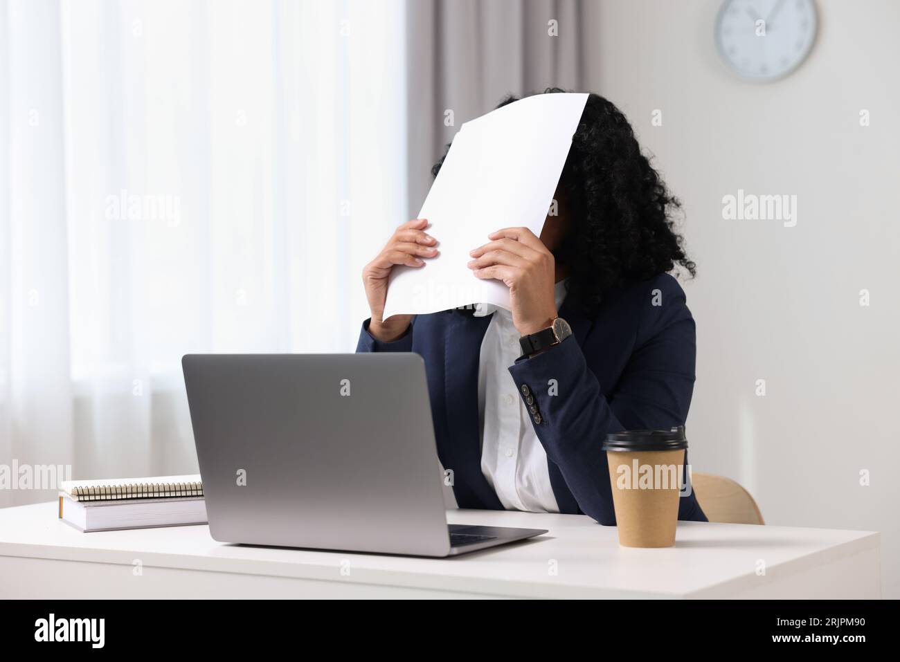Woman stressed work covering hi-res stock photography and images - Alamy