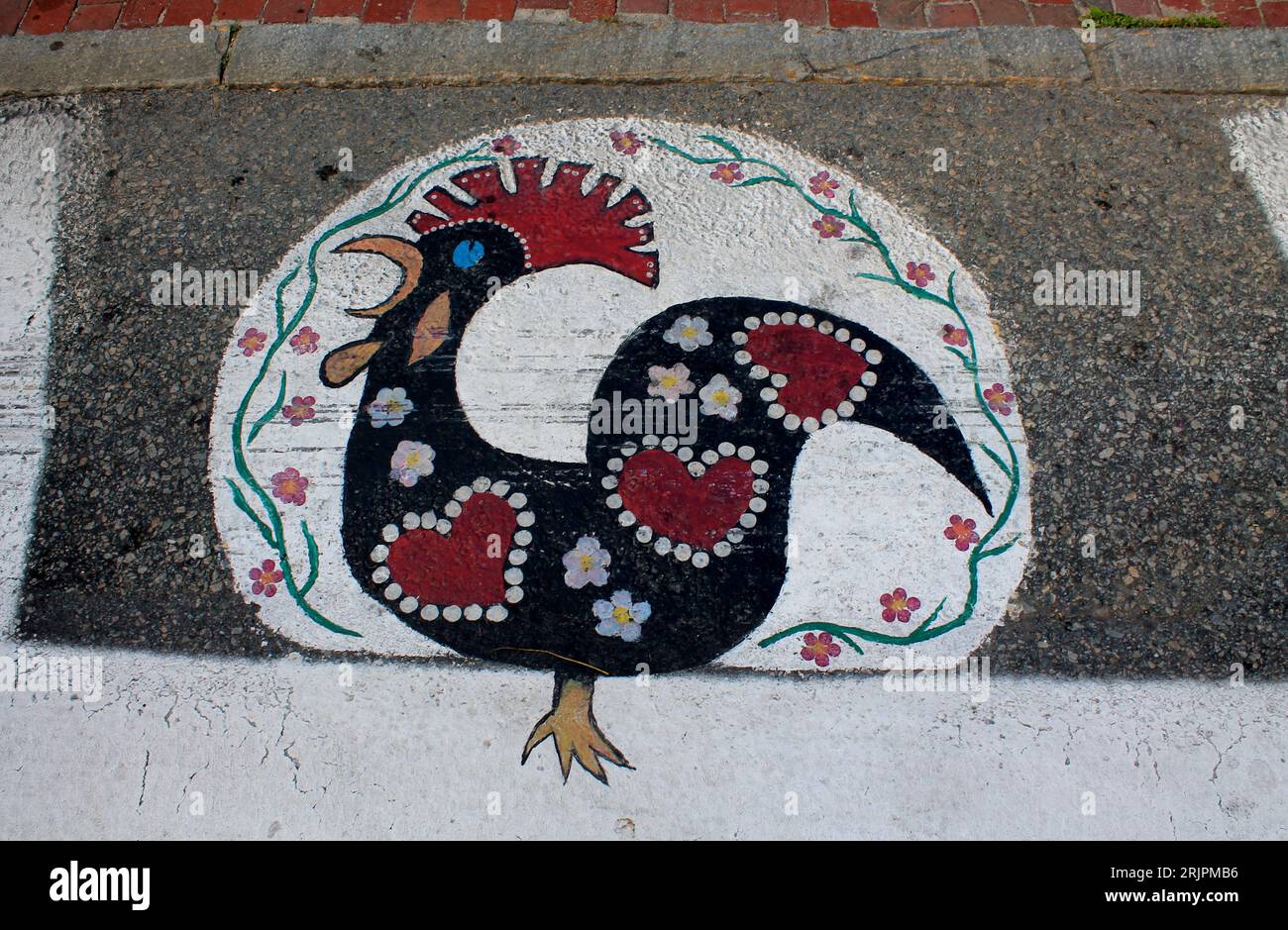 Rooster Street Art Stock Photo - Alamy