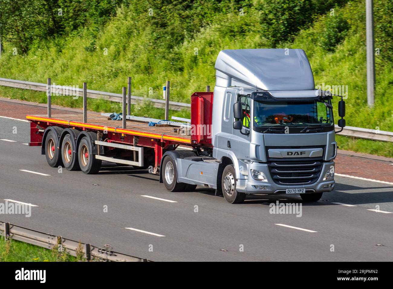 2020 DAF CF Trucks; travelling at speed on the M6 motorway in Greater ...