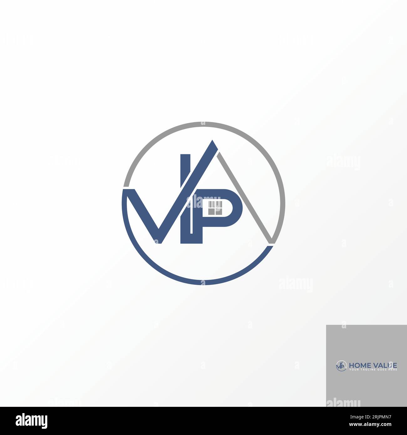 Logo design graphic concept creative abstract premium vector stock initial letter VIP font with ...