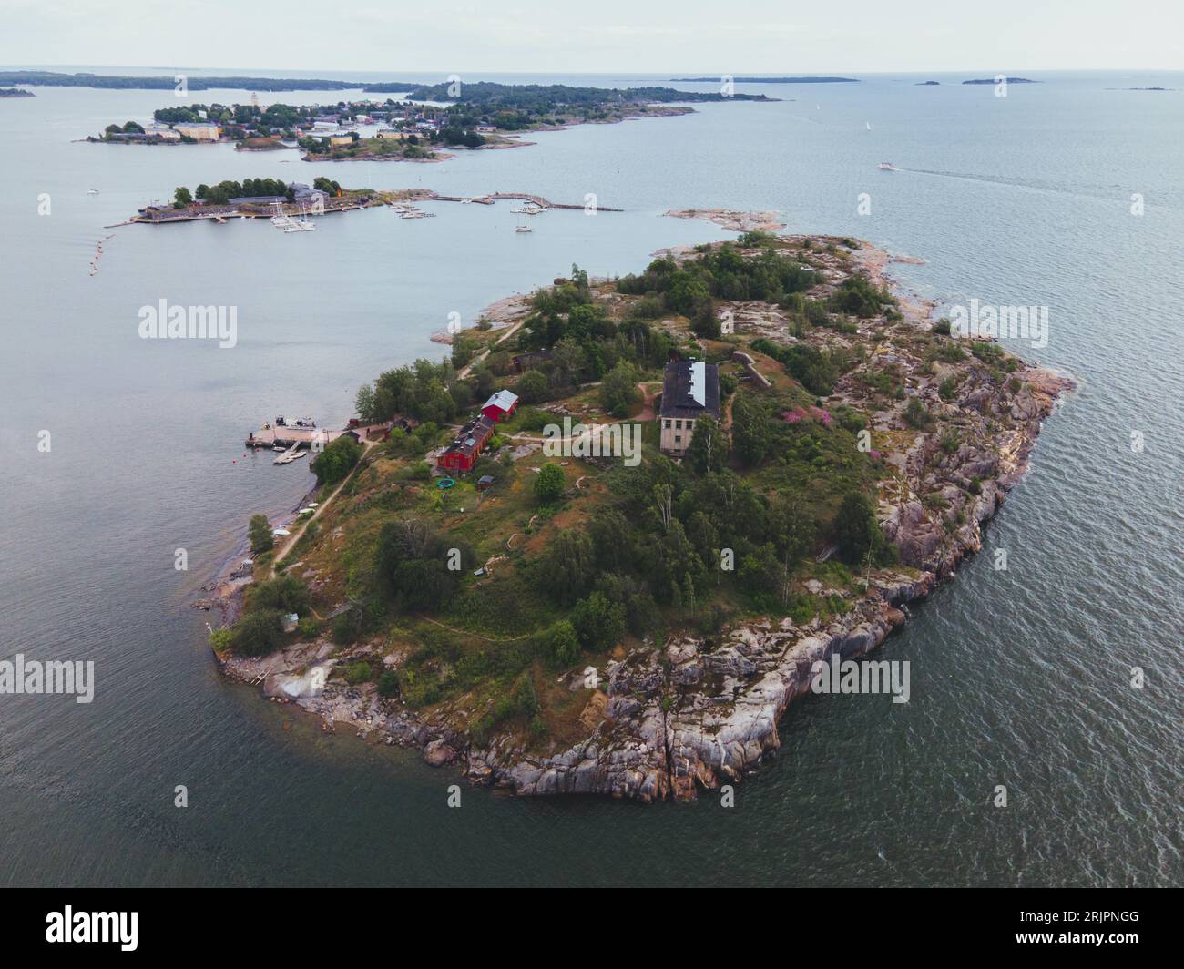 Helsinki Archipelago in Finland by Drone Stock Photo - Alamy