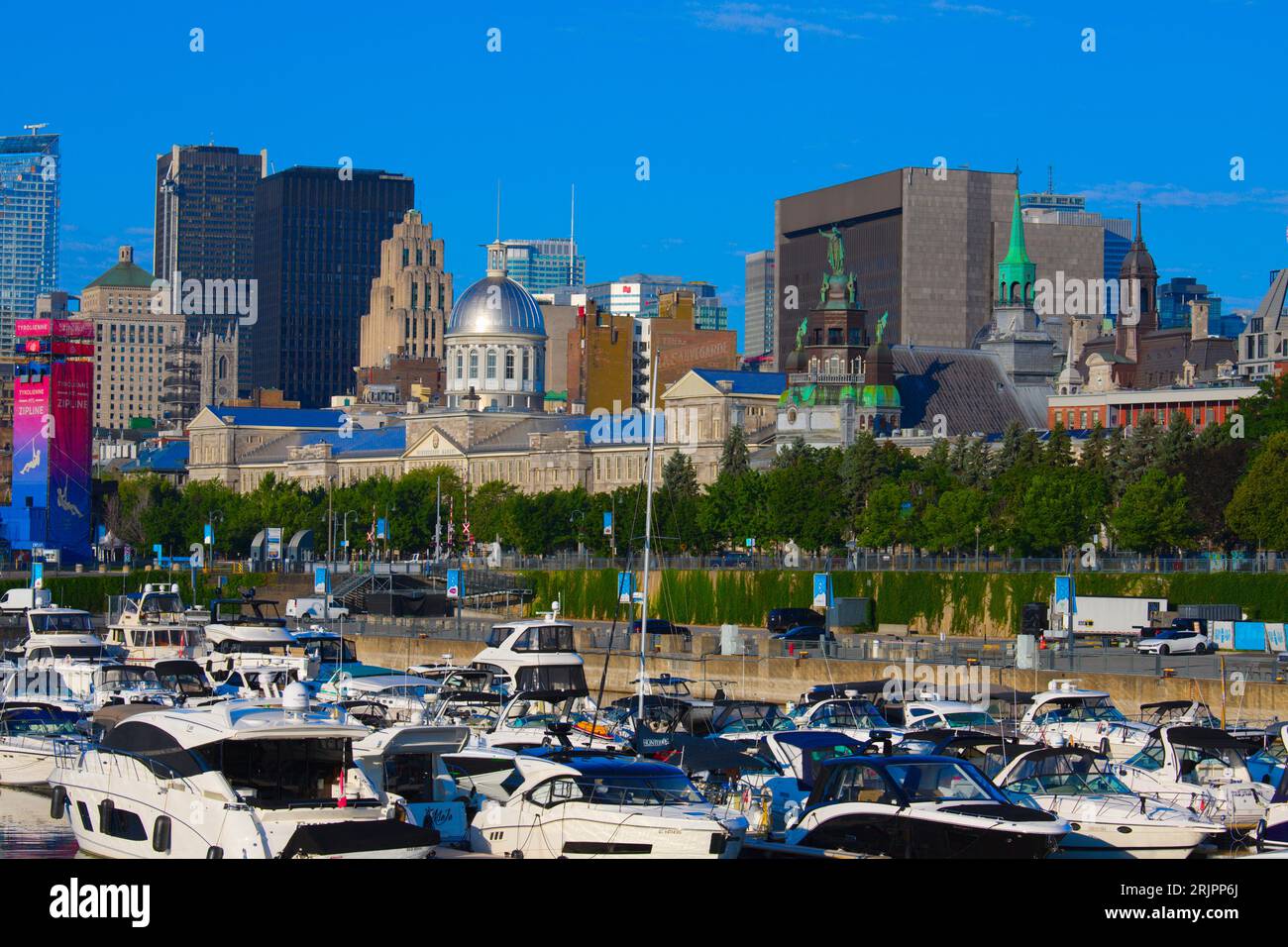 Canada, Quebec, Montreal, Old Port, Vieux Port, skyline Stock Photo - Alamy