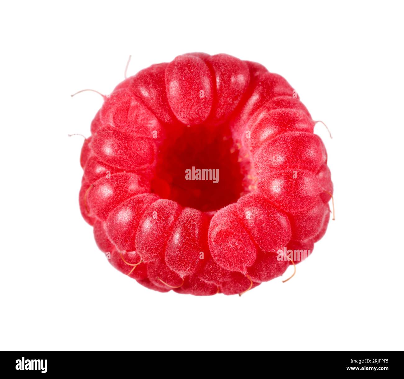 One tasty ripe raspberry isolated on white Stock Photo - Alamy