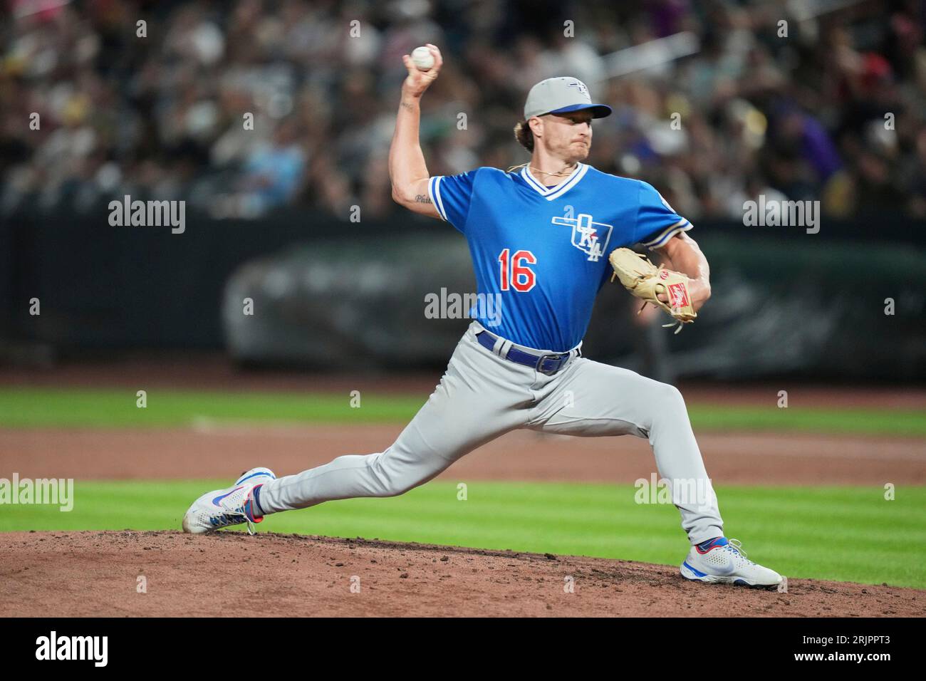 August 19 2023: Oklahoma City pitcher Shelby Miller (16) throws a pitch ...