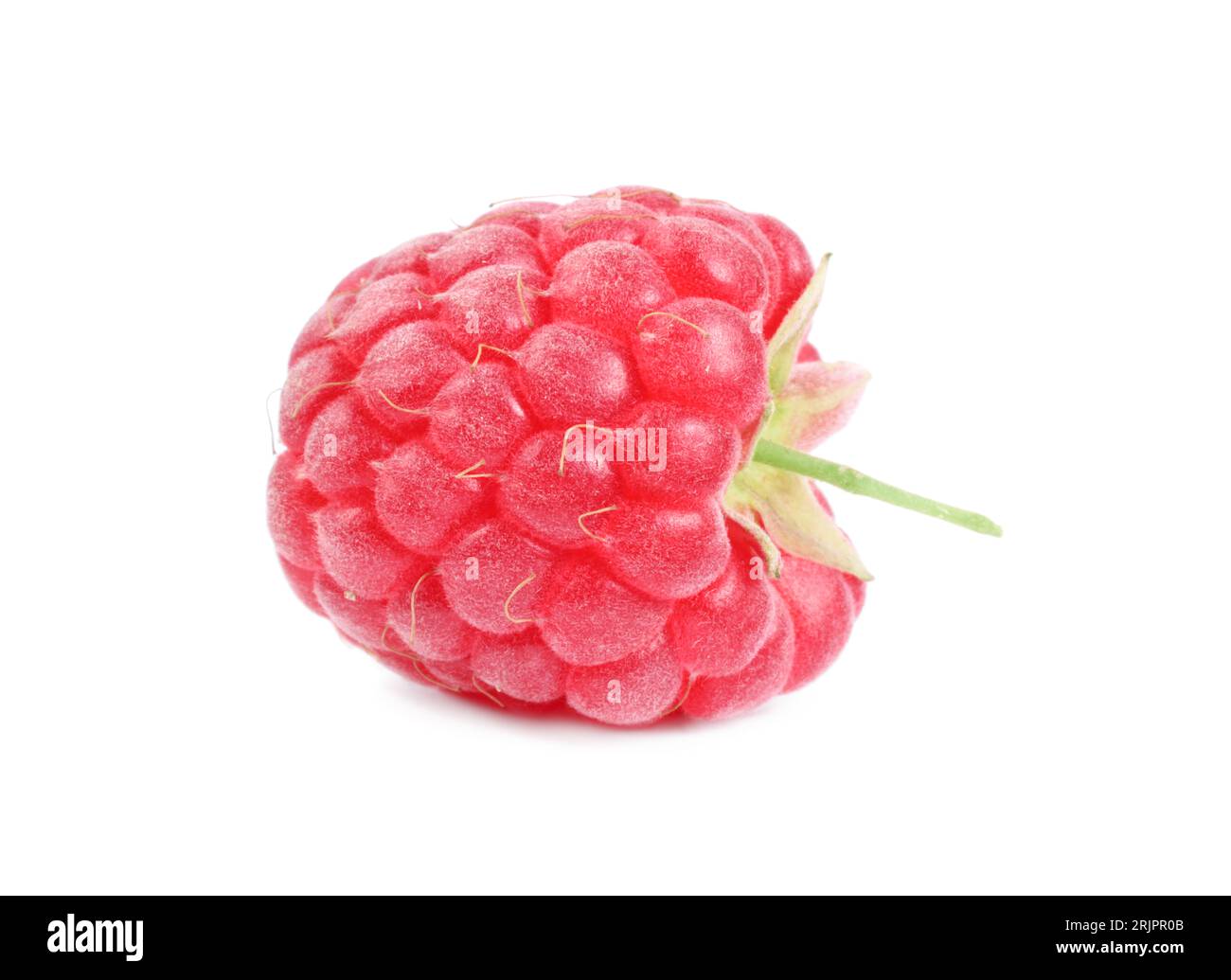 One tasty ripe raspberry isolated on white Stock Photo - Alamy