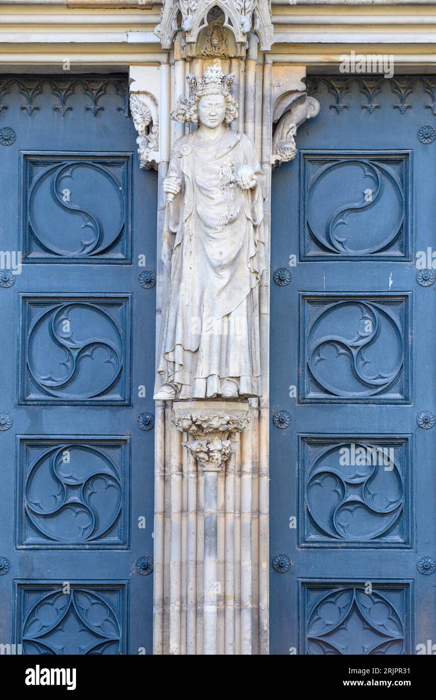 Magdeburg, Germany. 23rd Aug, 2023. The gates from the west portal of ...