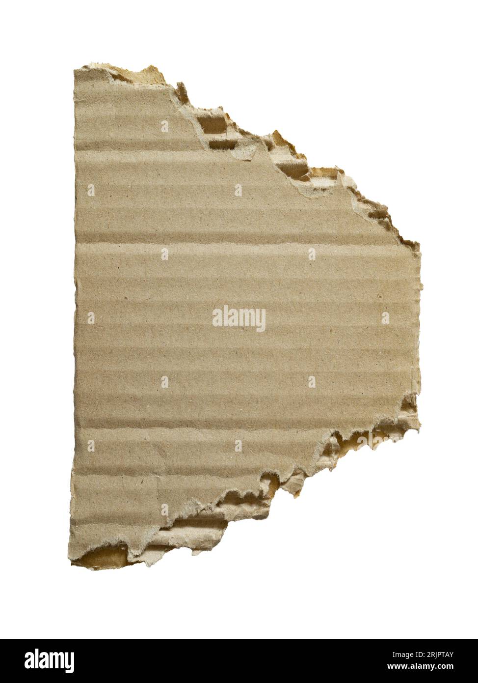 Torn trapezoid-shaped cardboard paper on white background with clipping ... Torn trapezoid-shaped cardboard paper on white background with clipping ...