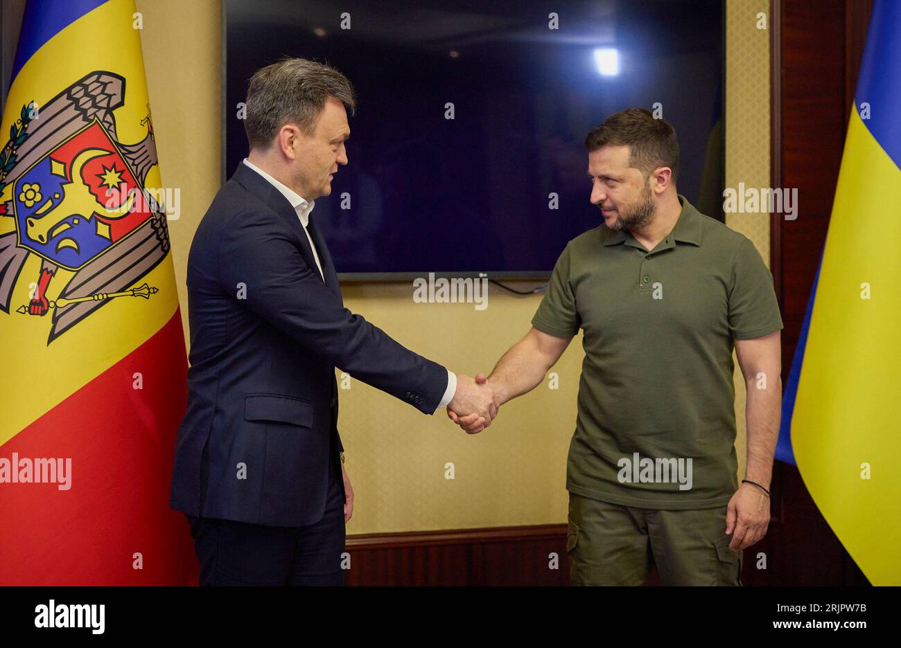In this photo provided by the Ukrainian Presidential Press Office ...