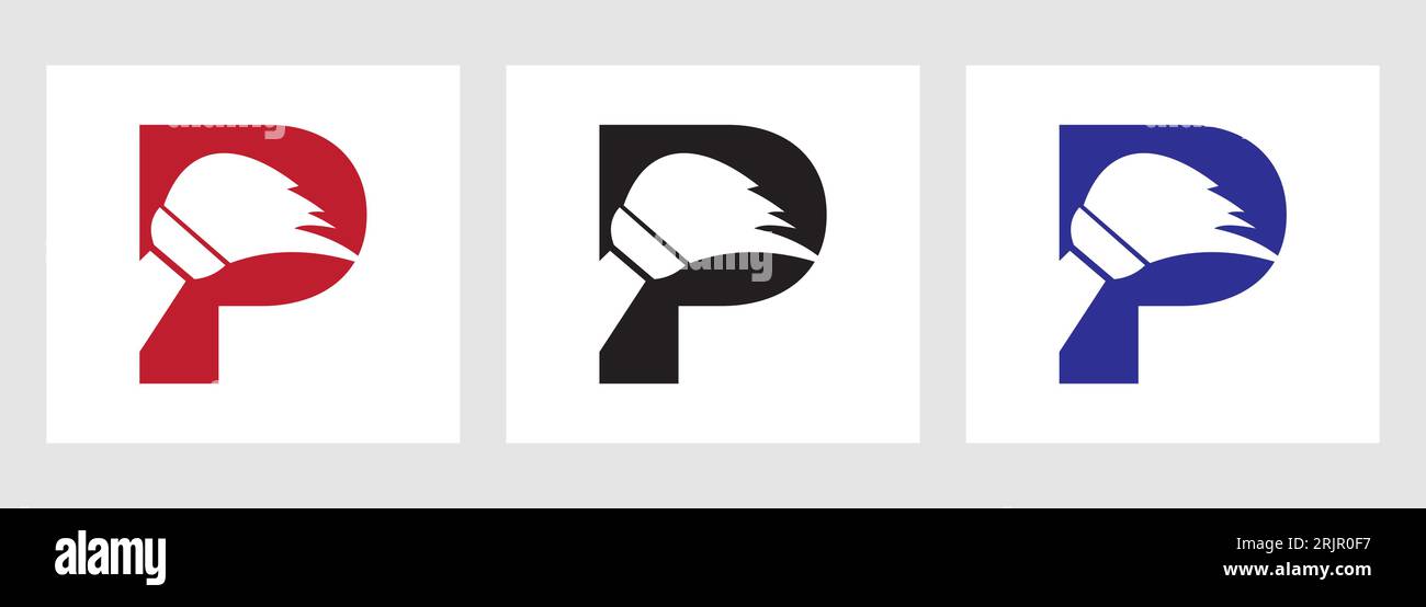 House Cleaning Logo On Letter P Concept With Clean Brush Icon. Maid ...