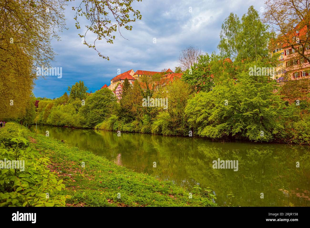 The Nekar river at Tuebingen town, Germany Stock Photo - Alamy