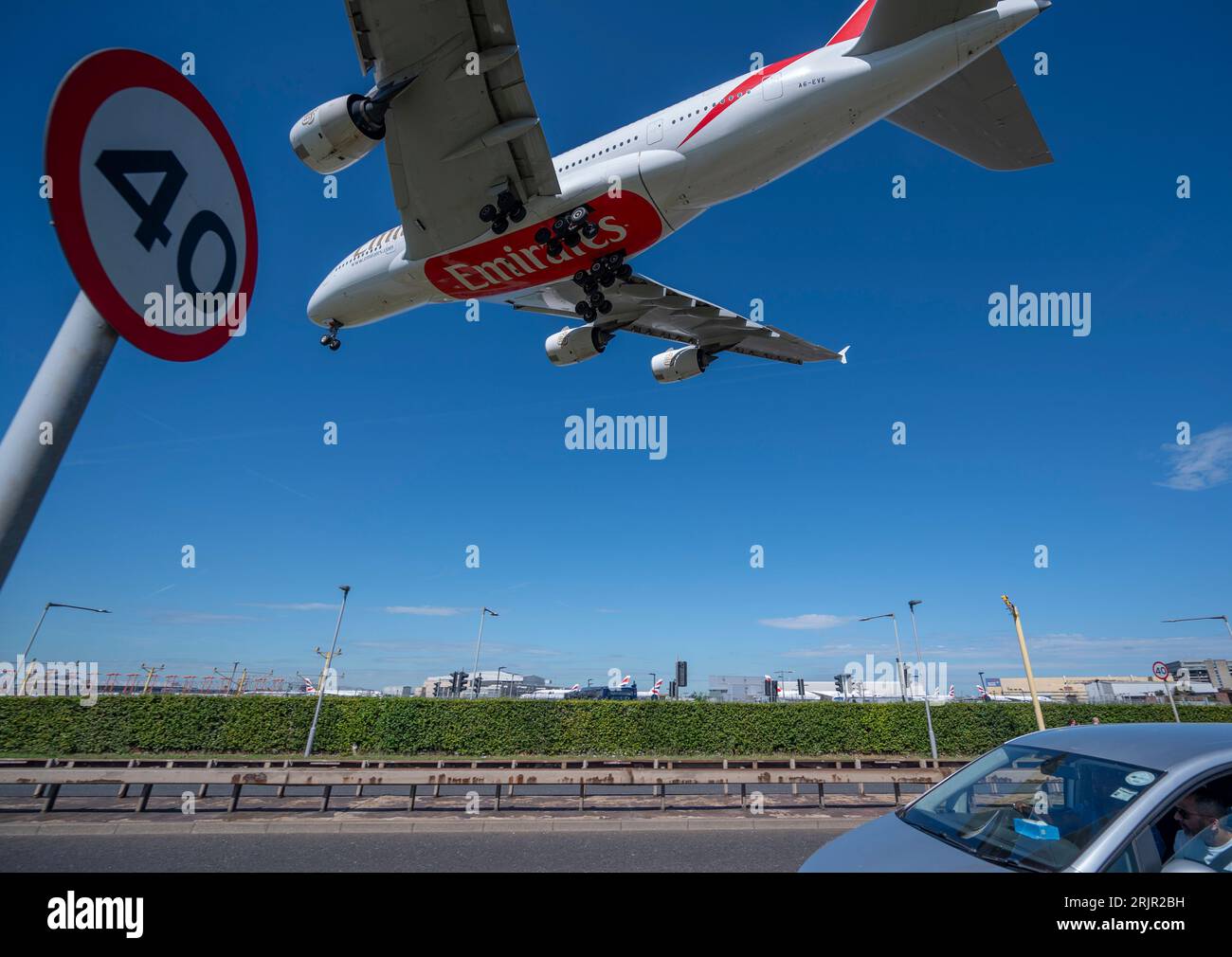 Heathrow, London, UK. 23rd Aug, 2023. Emirates Airways Airbus A380 on ...