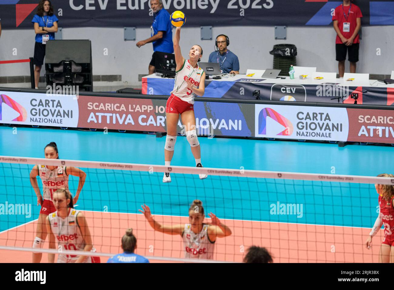 Maria Yordanova of Bulgaria in action during the Final Round Day 7 of the Women’s CEV Eurovolley ...