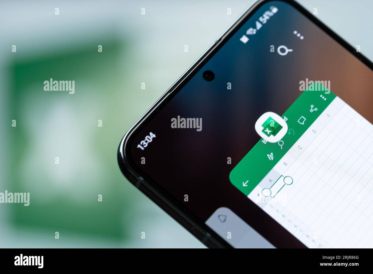 New York, USA - August 20, 2023: Menu of Microsoft office excel mobile ...