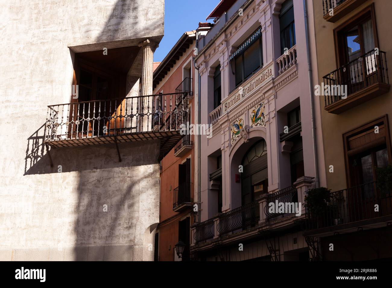 View of the famous building called Palacio Condestable de Pamplona ...