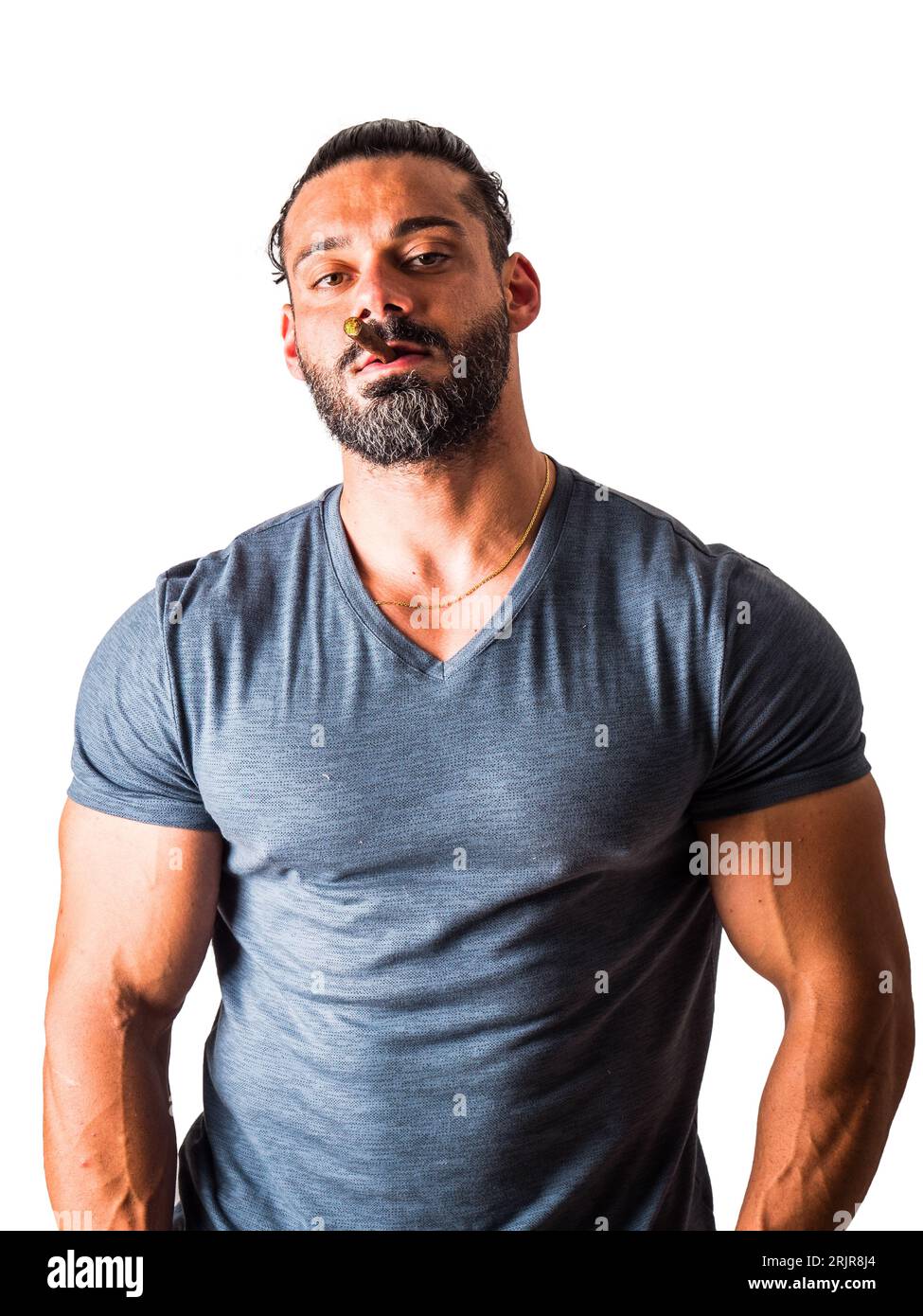 Bodybuilder smoking cigar hi-res stock photography and images - Alamy