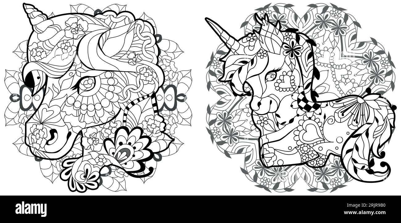 Unicorn mandala hi-res stock photography and images - Alamy