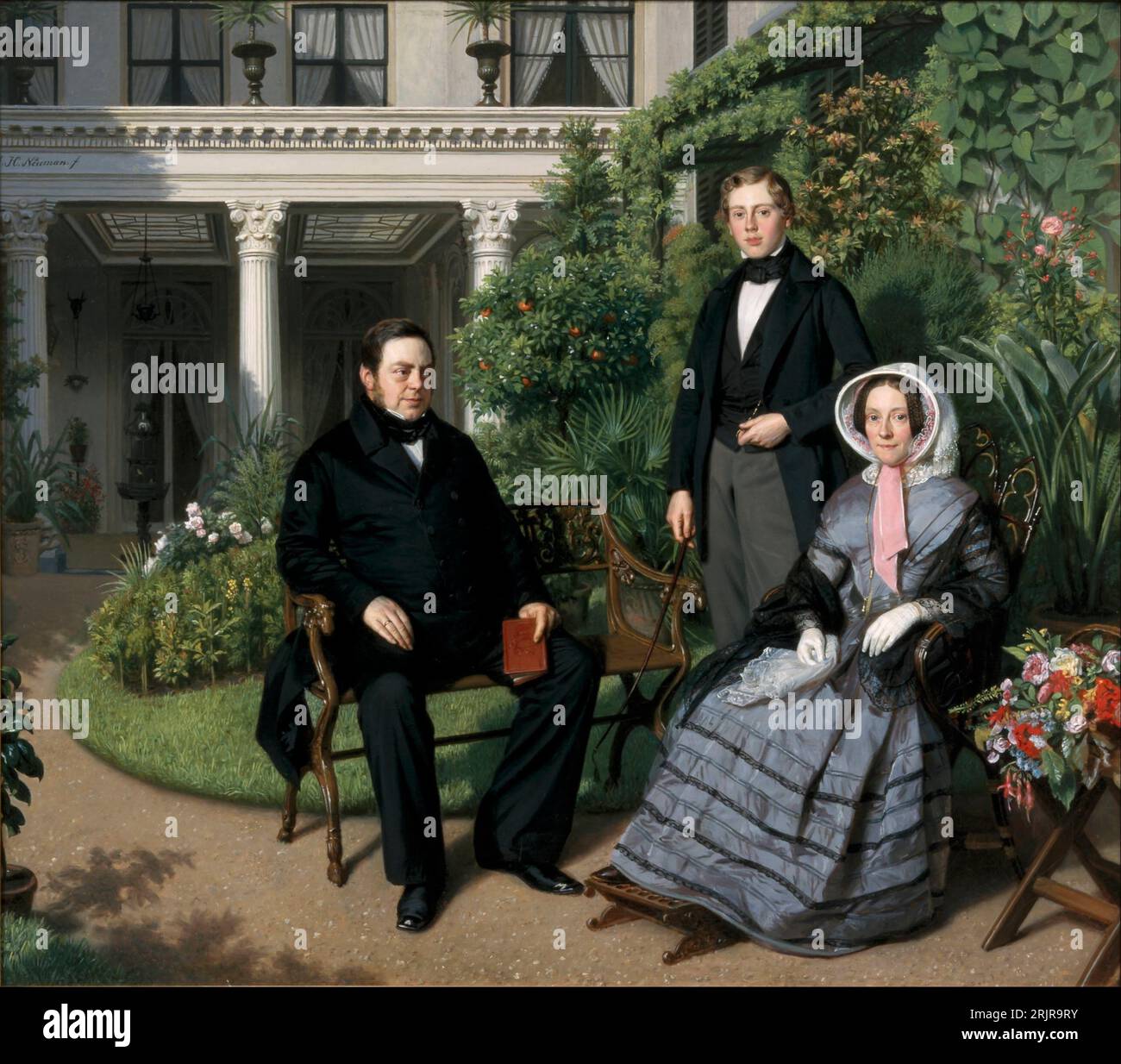 Portrait of the Metelerkamp family (1851 - 1852) by Johan Heinrich ...
