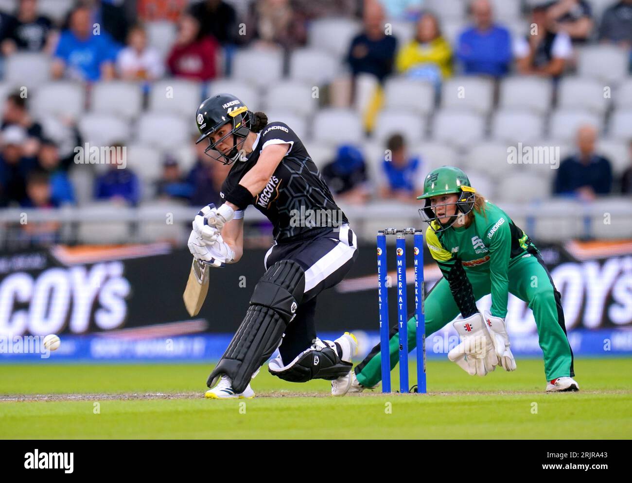 Manchester Originals' Laura Wolvaardt bats during The Hundred match at ...