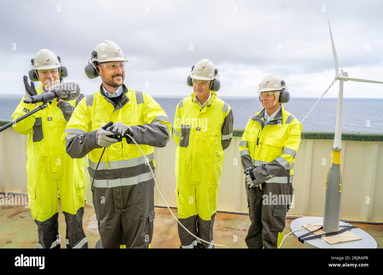 Bergen 20230823.Norways Crown Prince Haakon and Prime Minister Jonas ...