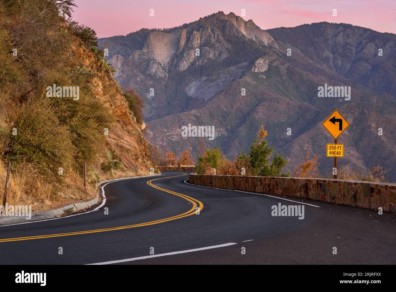 Deserted stretch forest road hi-res stock photography and images - Alamy