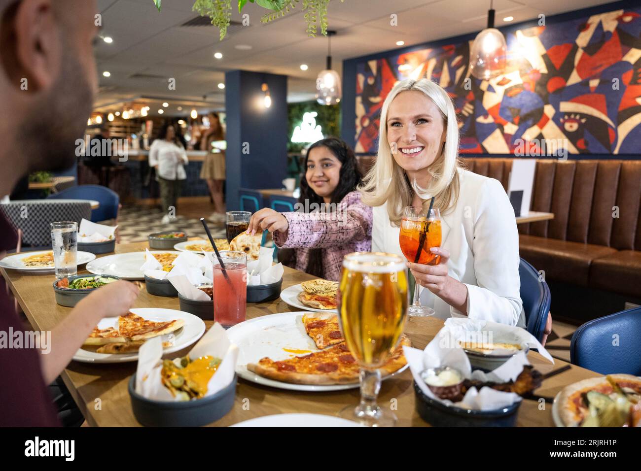 EDITORIAL USE ONLY Guests experience the 85 Bar cafe at Kings Cross ...