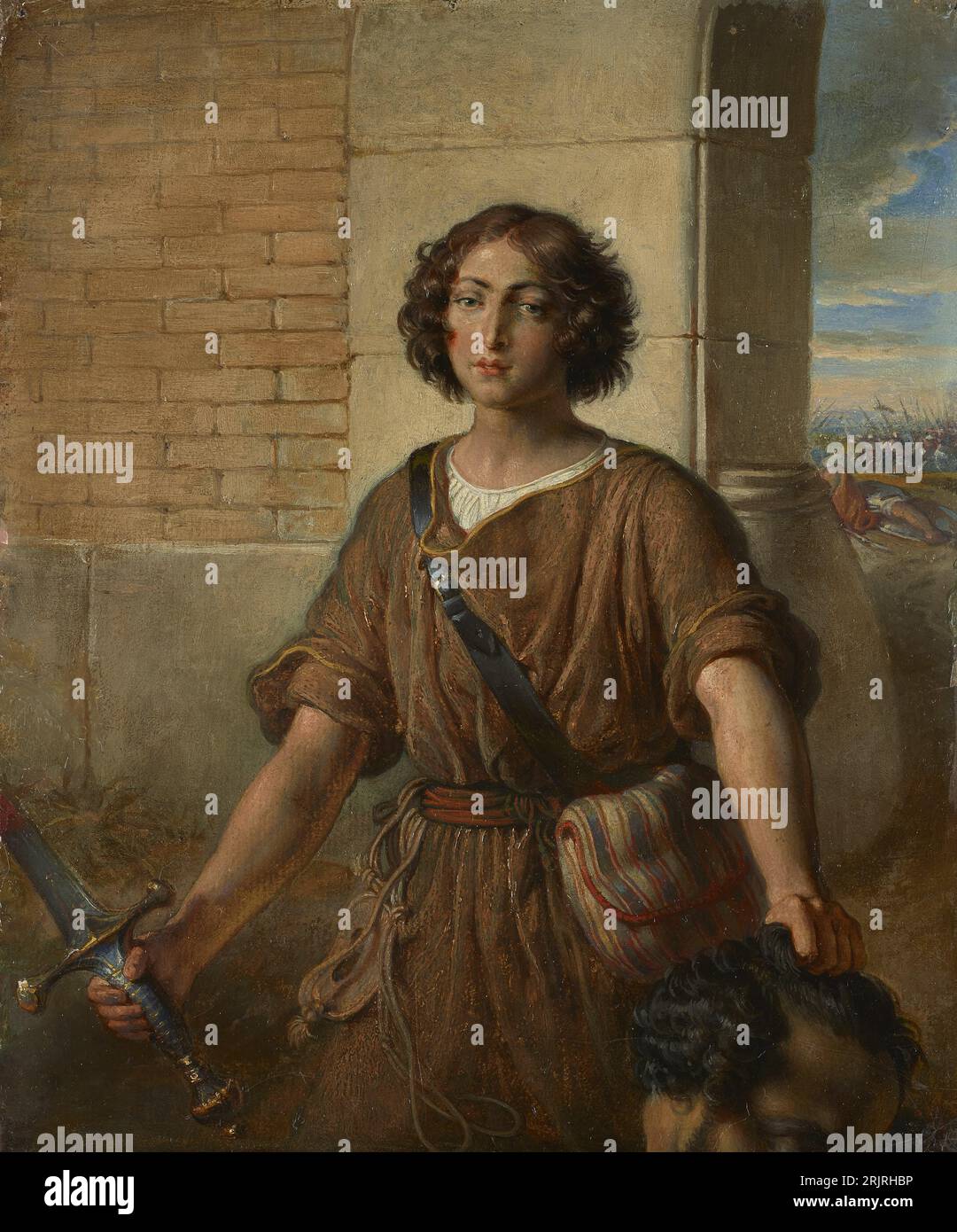 David mit dem Haupt Goliaths by Johann Peter Krafft Stock Photo - Alamy