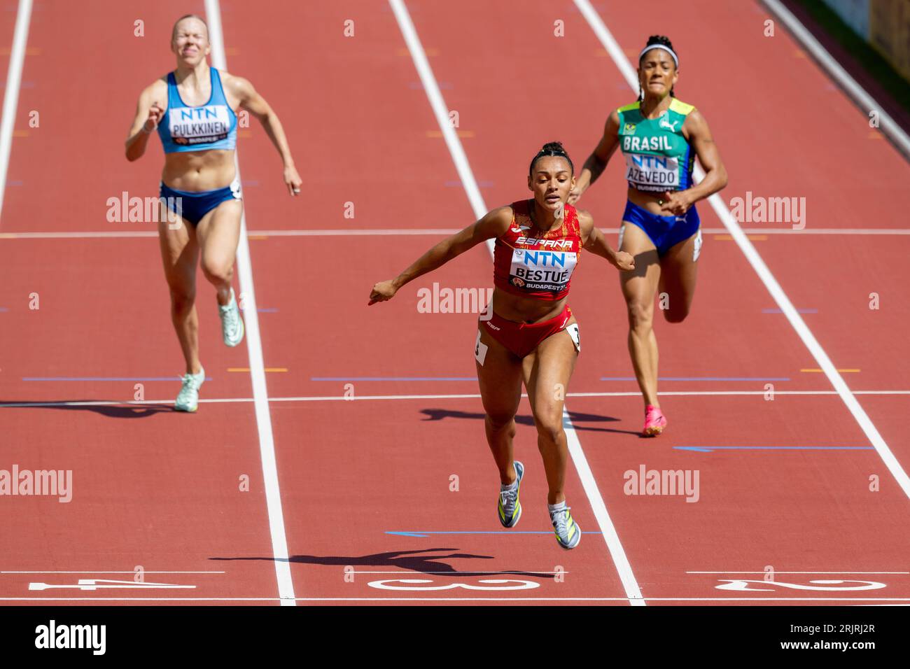 Budapest. 23rd Aug, 2023. Jael Bestue (C) of Spain competes during the ...