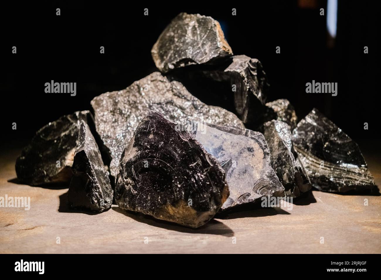Natural raw obsidian gemstone hi-res stock photography and images - Alamy