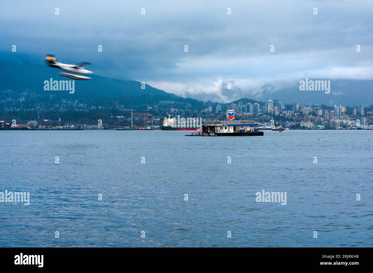 Vancouver gas station floating chevron gas station coal harbor seaplane ...