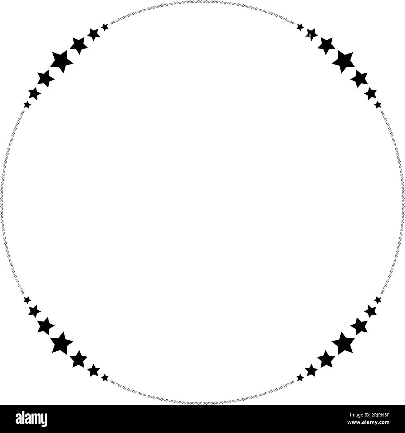 Star frame border horizontal line shape icon for decorative vintage ...