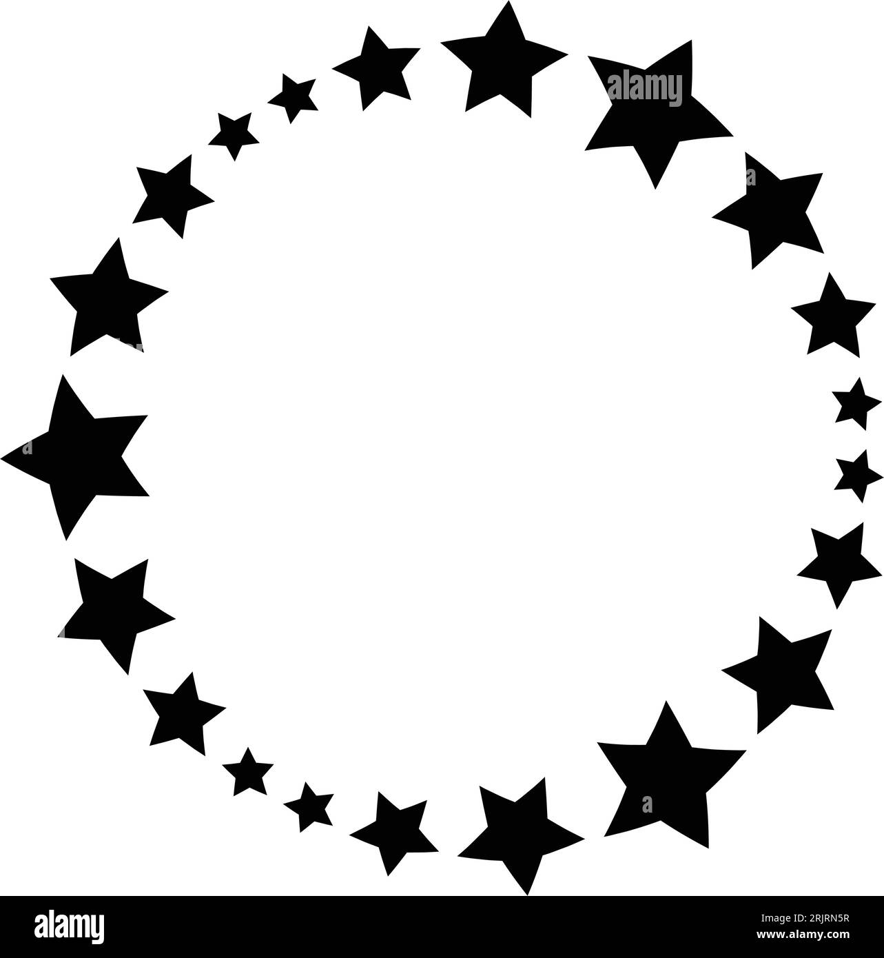 Star frame border horizontal line shape icon for decorative vintage ...