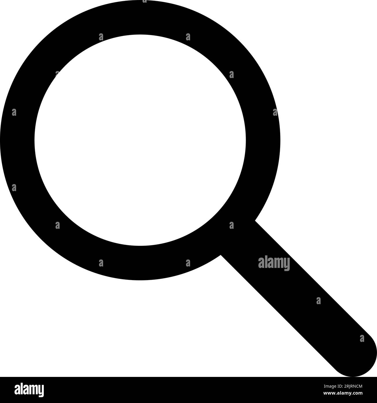 Linear magnifying glass or search icon for web Stock Vector Image & Art ...