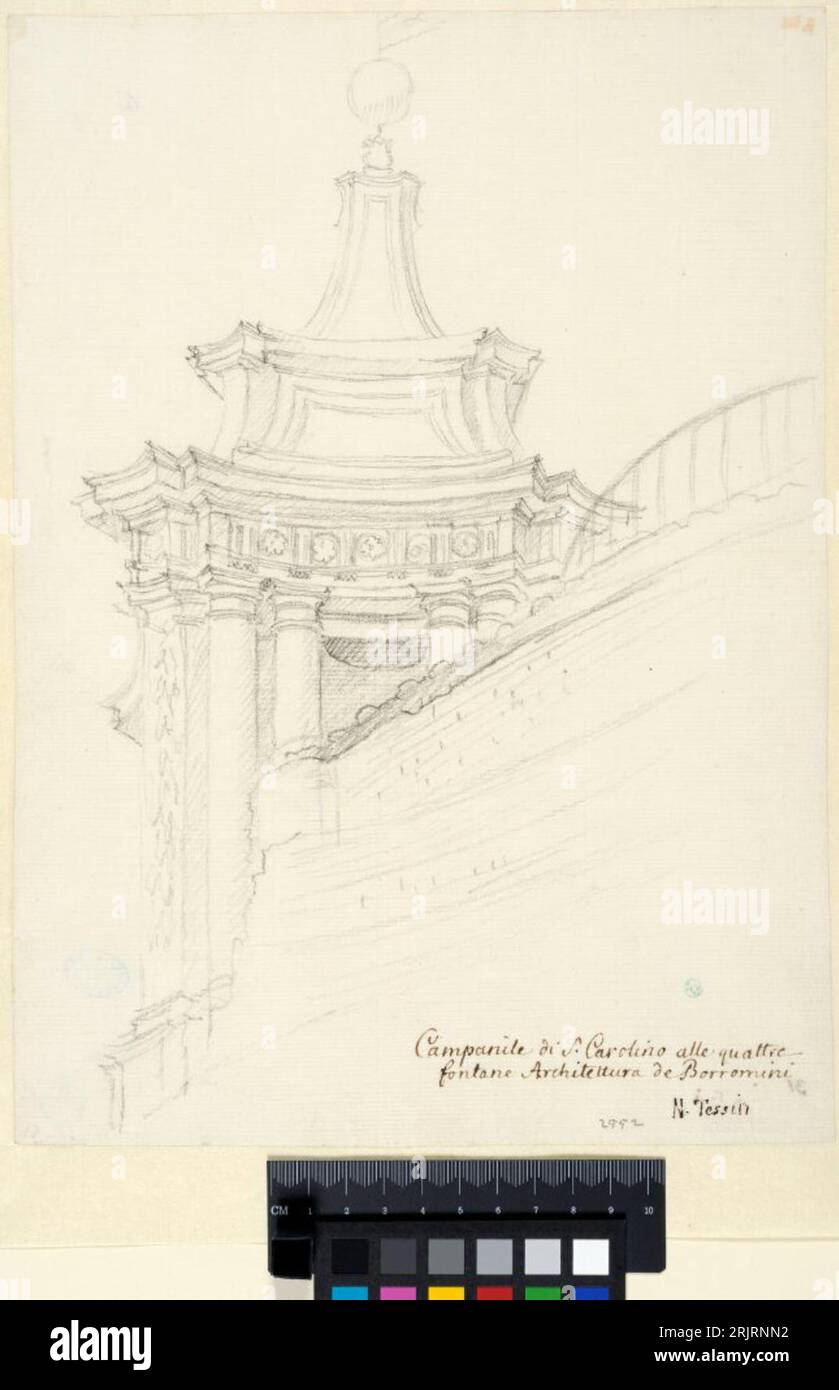 San Carlo alle Quattro Fontane, Rome: the campanile between 1673 and ...